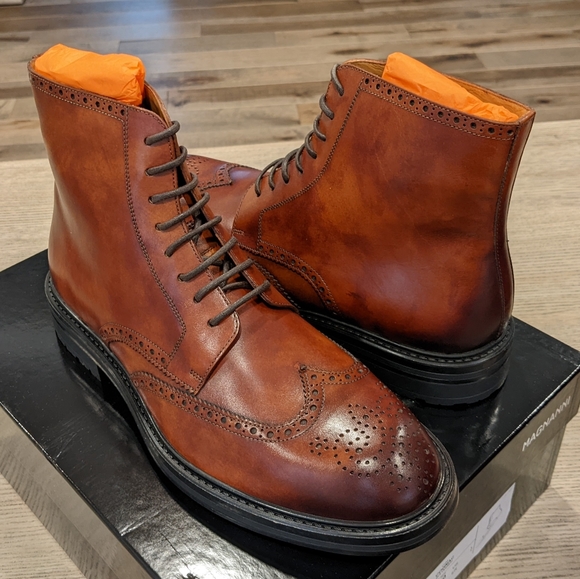 Magnanni | Shoes | Mens Magnanni Podeo Lace Up Leather Boots Cognac ...